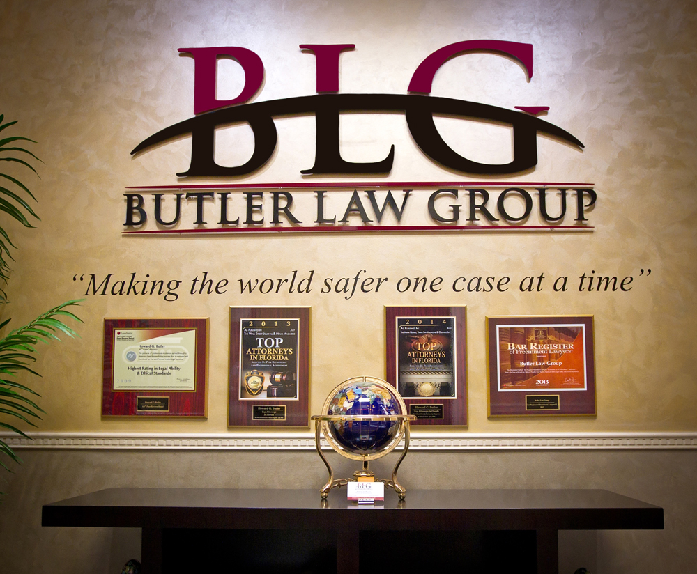 Office Wall - Butler Law Group | Personal Injury Attorney | Jacksonville FL